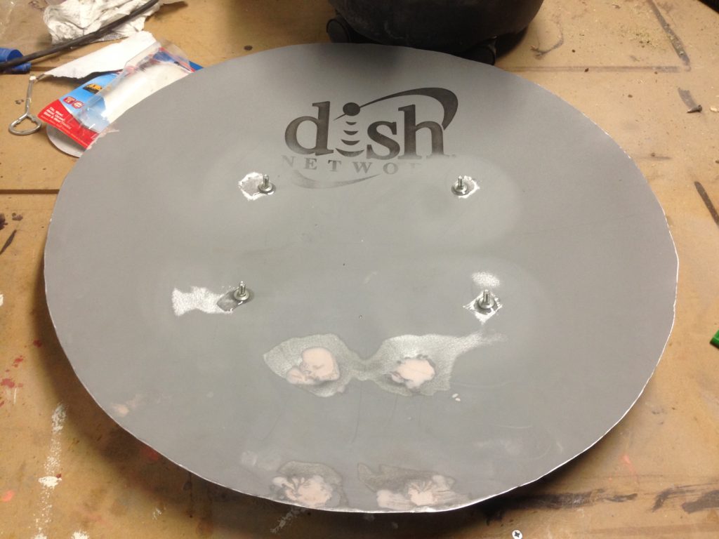 I made shields out of satellite dishes