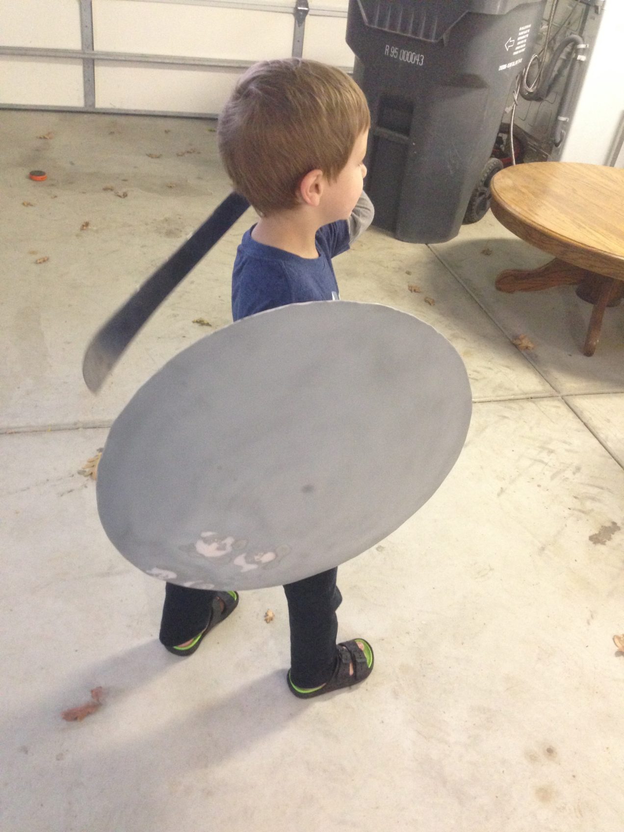 I made shields out of satellite dishes