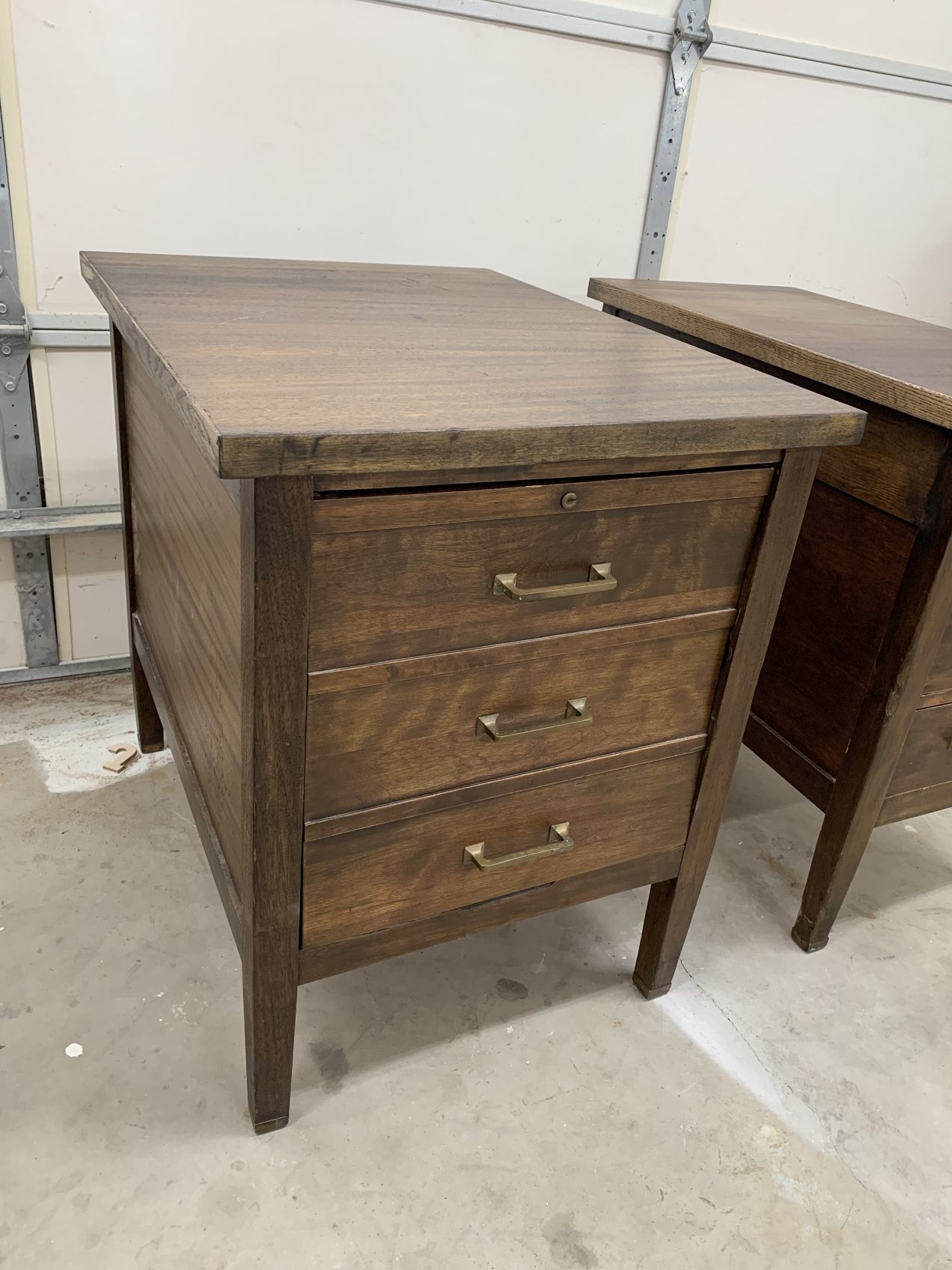 I Turned One Desk into Two End Tables
